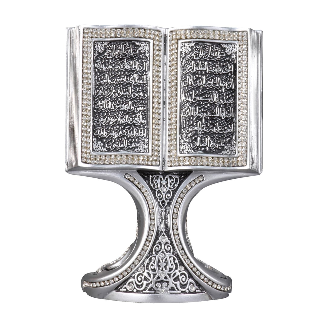 Ayatul Kursi Written Gold Decor&silver Quran Pattern Art, Evil Eye(al ...