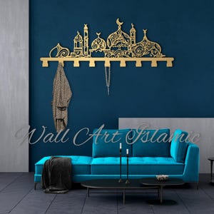 Wall Decor Hanger&flowery Mosque, Islamic Line, Flower Mosque Gift ...