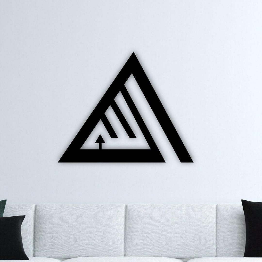Islamic Wall Art Allah Decor&allah Decor, Line Triangle Art, Modern ...