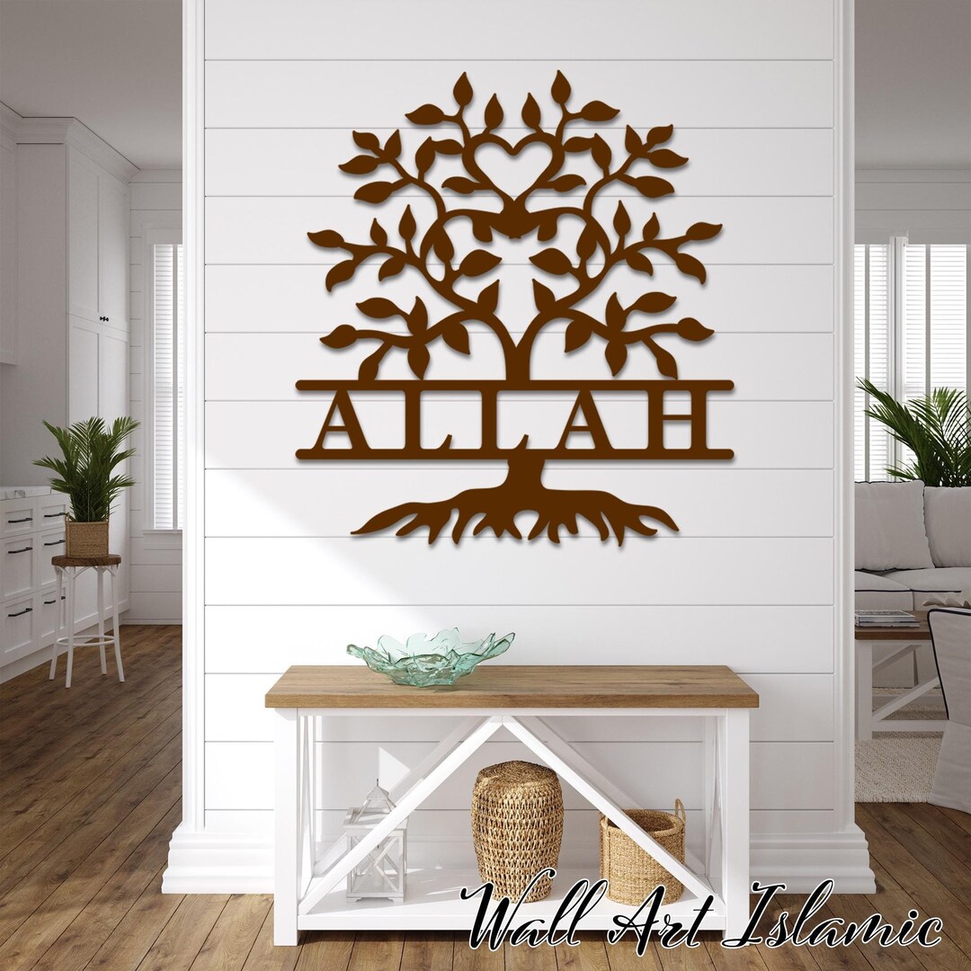 Allah-tree of Life&islamic Wall Art, Muslim Love, Islamic Home Decor ...