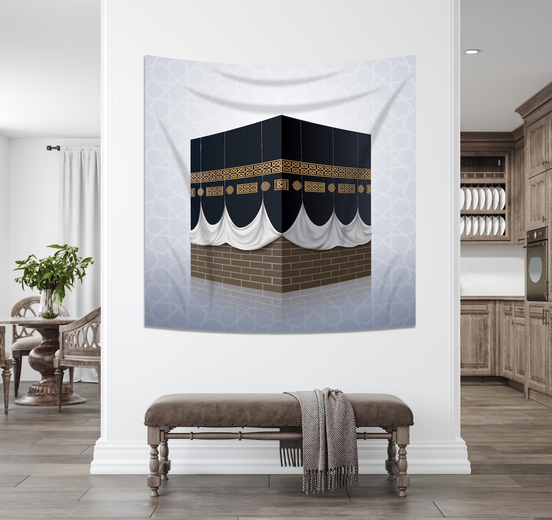 Kaaba One Direction Tapestry With High Quality Fabric, Mecca Wall ...