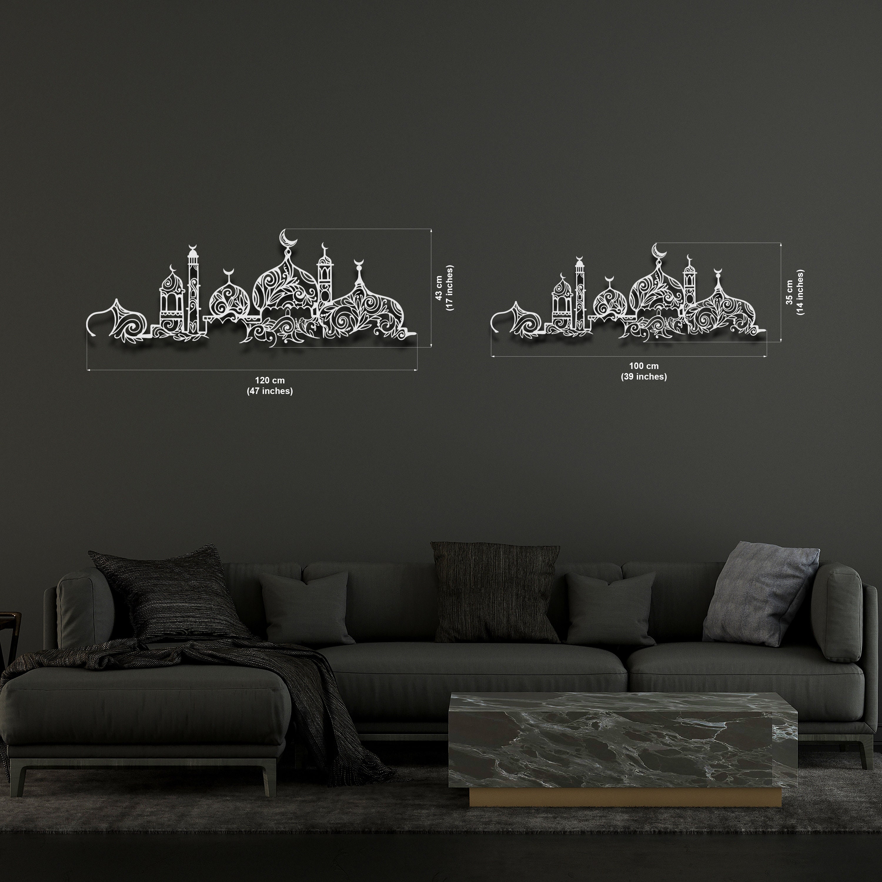 Islamic Wall Art Metal Masjid Wall Decor Plants Mosque Wall - Etsy Canada