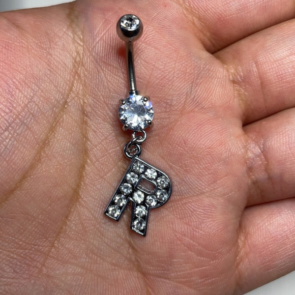 Letter Belly Ring - Etsy