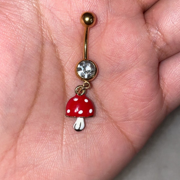 Red Belly Ring - Etsy