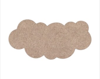 322 Wooden Cloud Decoration MDF Craft Shapes, Blank, Scrapbook ...