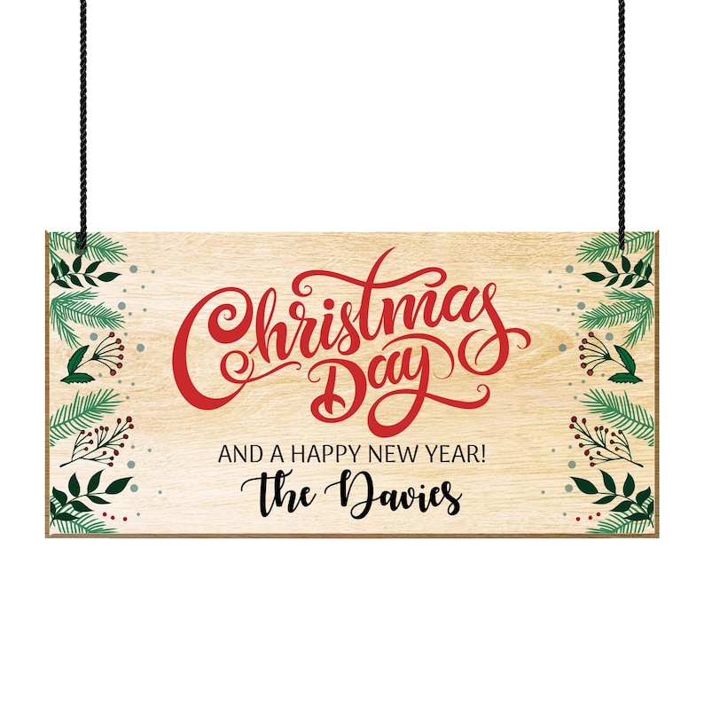 Personalised Christmas Signs and Plaques Family Sign Christmas ...
