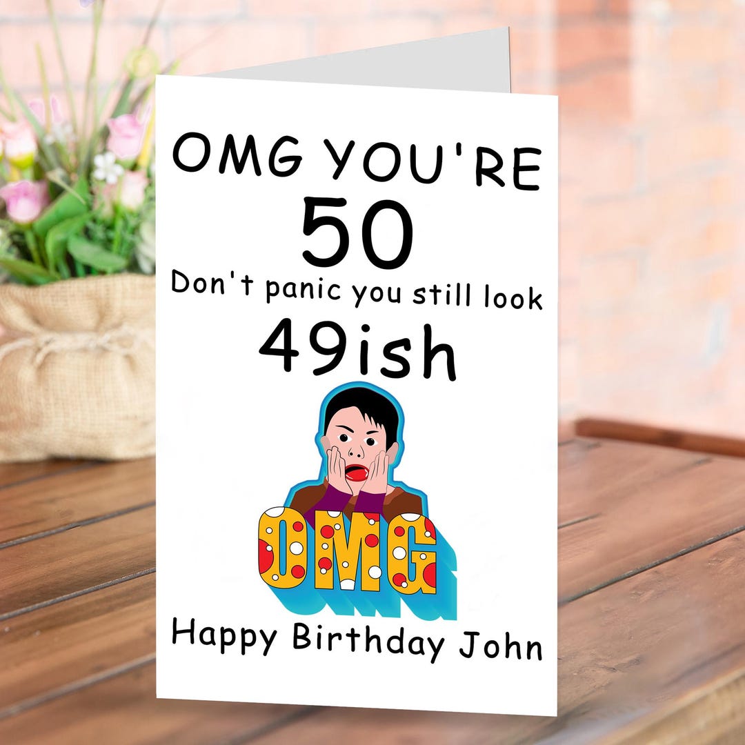 50th Birthday Card - Funny Rude Joke Men Son Dad Husband Uncle - Any ...