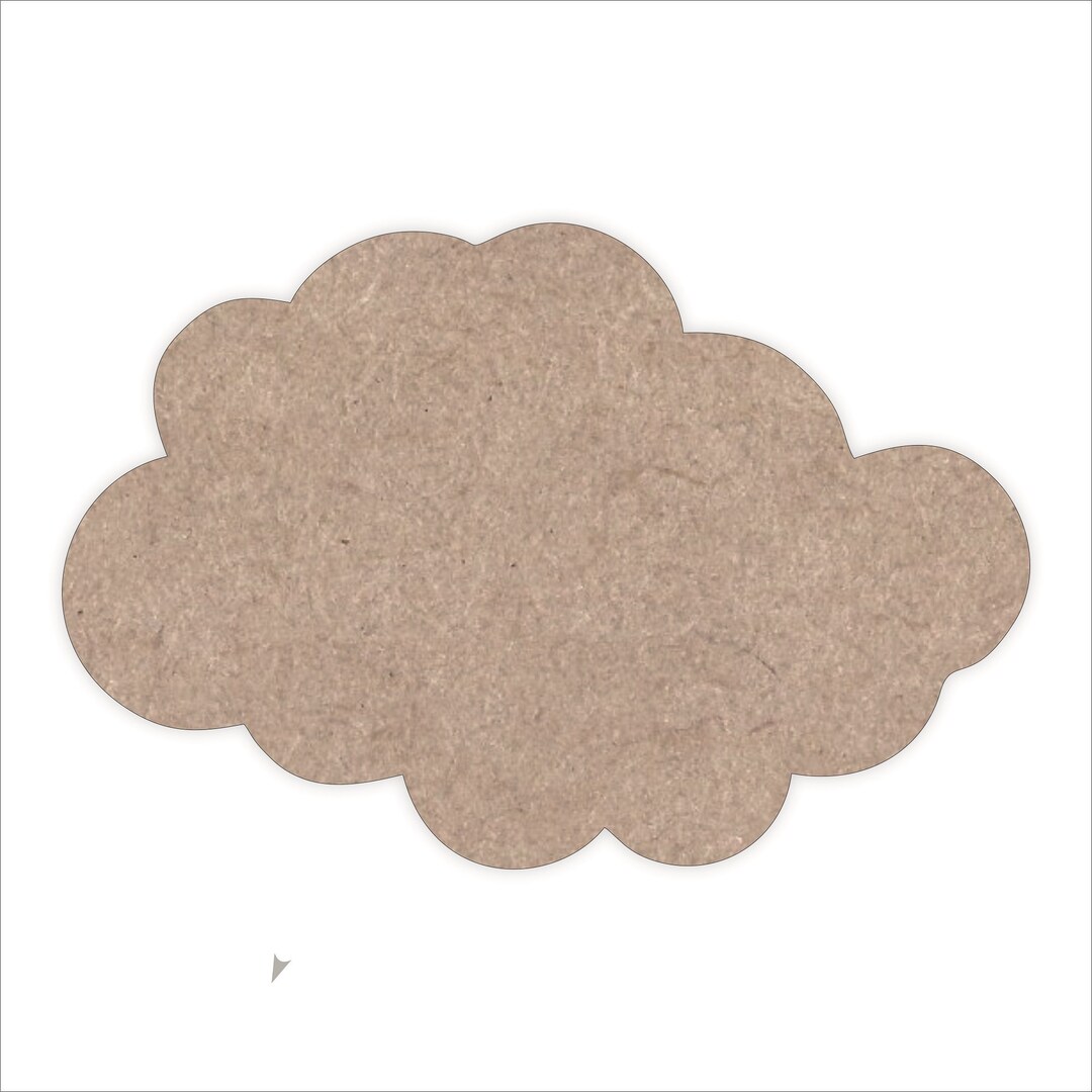 Cloud Shape Wood Cutout Laser Cut Unfinished Wooden Blank Art Craft ...