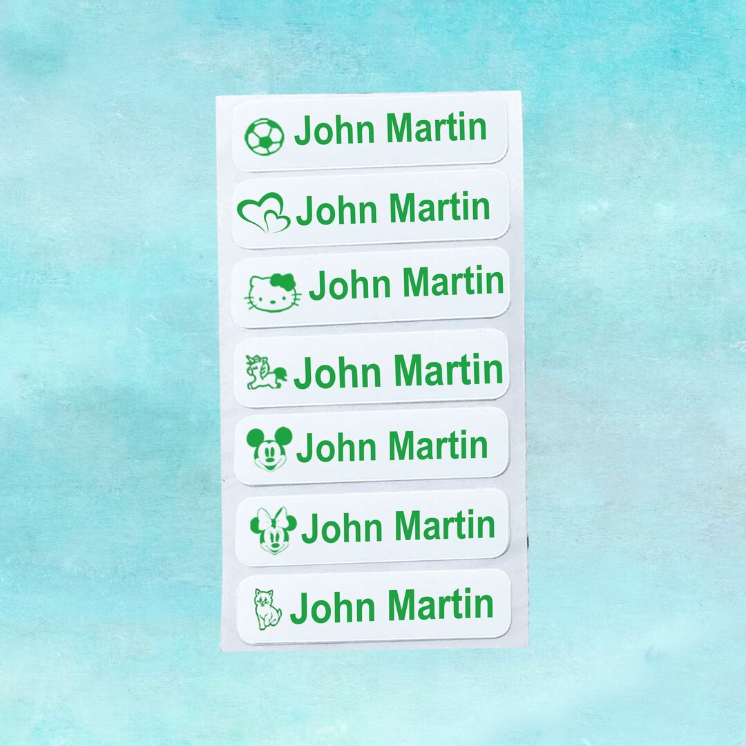 Iron on Name Labels for School Uniform Clothing, Iron on Name Tags ...
