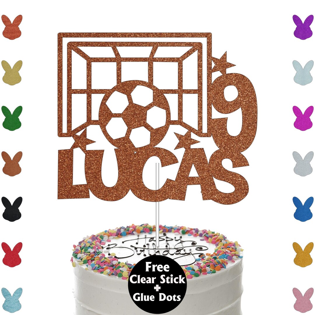 Personalised Football Cake Topper Goal Keeper Birthday Party Cake ...