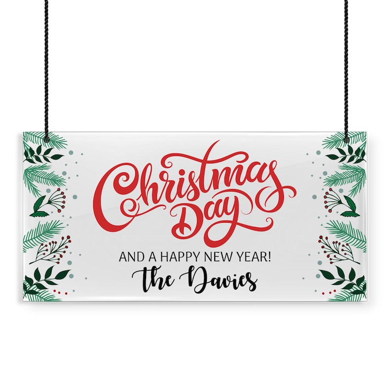 Personalised Christmas Signs and Plaques Family Sign Christmas ...