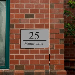 Custom House Number Sign Acrylic House Name Plaque Printed Name and ...