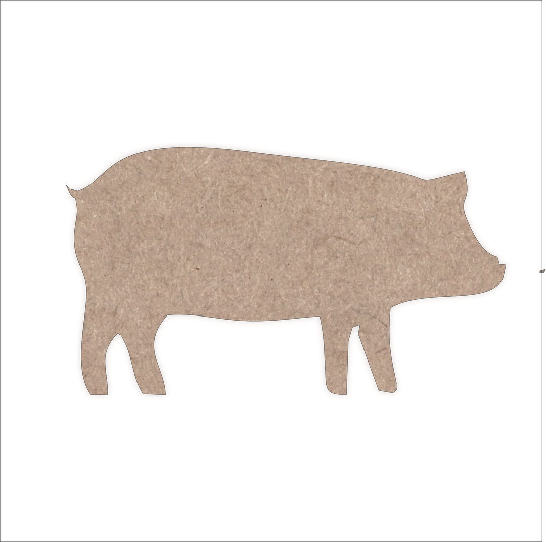 Pig Laser Cut Plywood Farm Animal Shapes for Craft Pig Animal Craft MDF ...