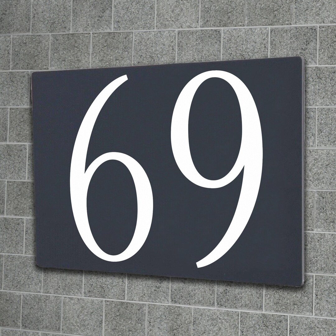 Personalised Floating House Number Sign Plaque Acrylic Door Number ...