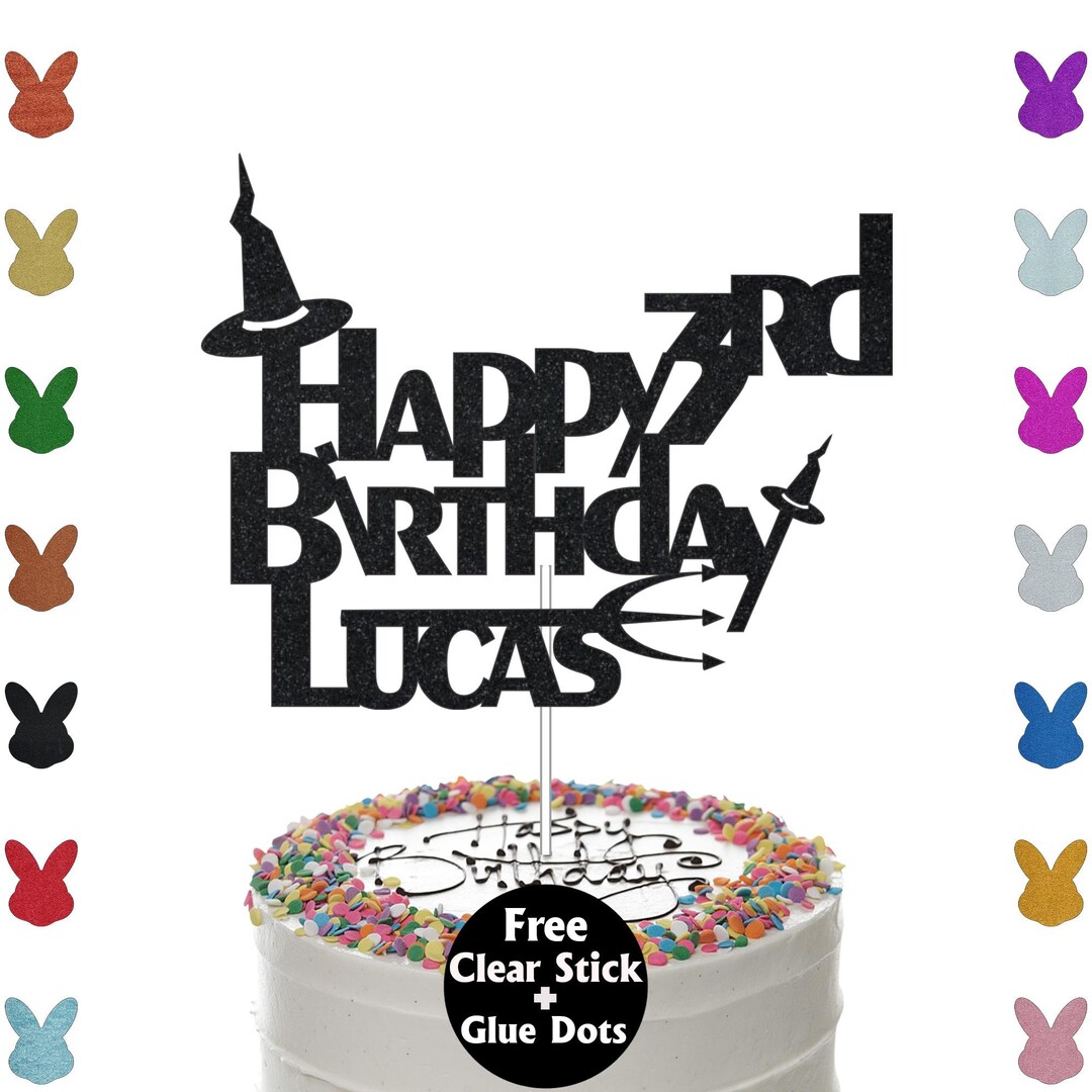 Personalised Happy Birthday Cake Topper, Custom Cake Decoration for ...