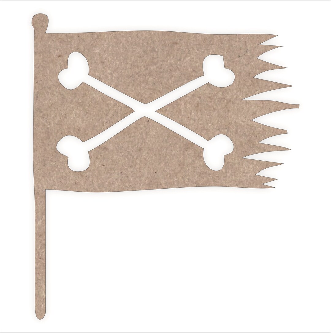 Wooden Pirate Flag Craft Shapes 3mm Plywood Cross Bones Wooden - Etsy