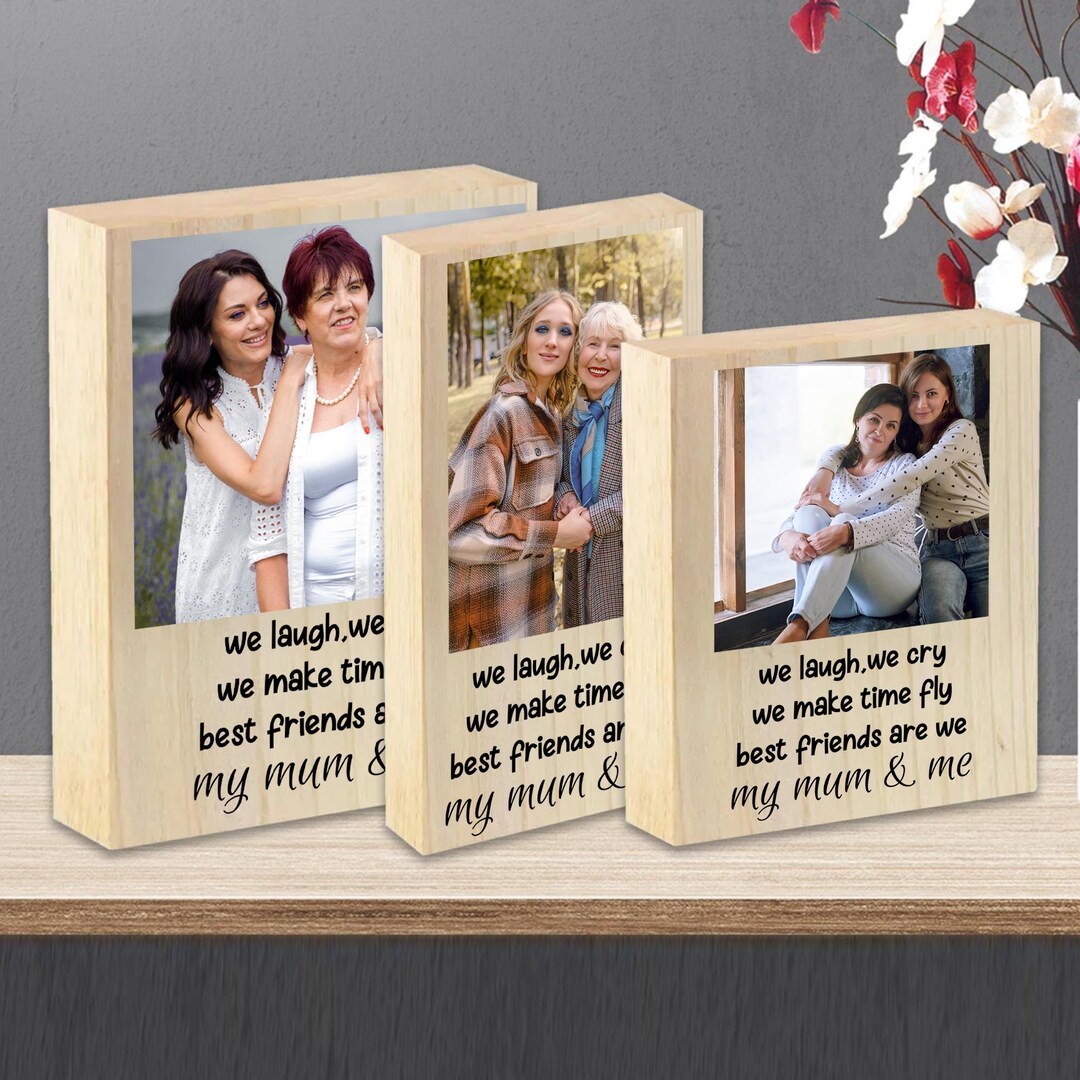 Personalised Photo Wooden Block - Mum Gifts, Christmas Gift for ...