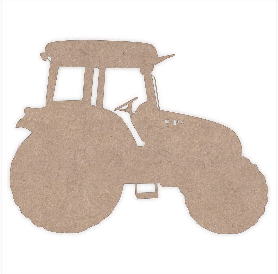 Wooden Tractor Shapes Tractor Cutout, Embellishments Blank Shape Craft ...