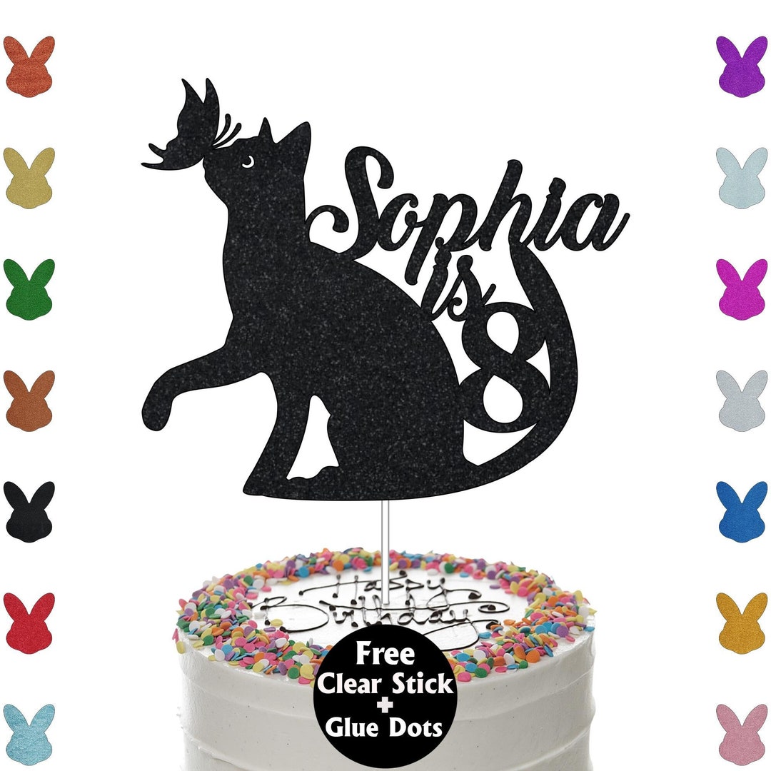 Cat Cake Topper, Kitty Cake Topper, Kitten Cake Topper, Custom Cat ...