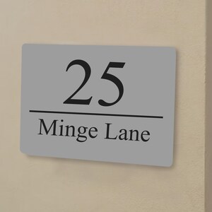 Custom House Number Sign Acrylic House Name Plaque Printed Name and ...