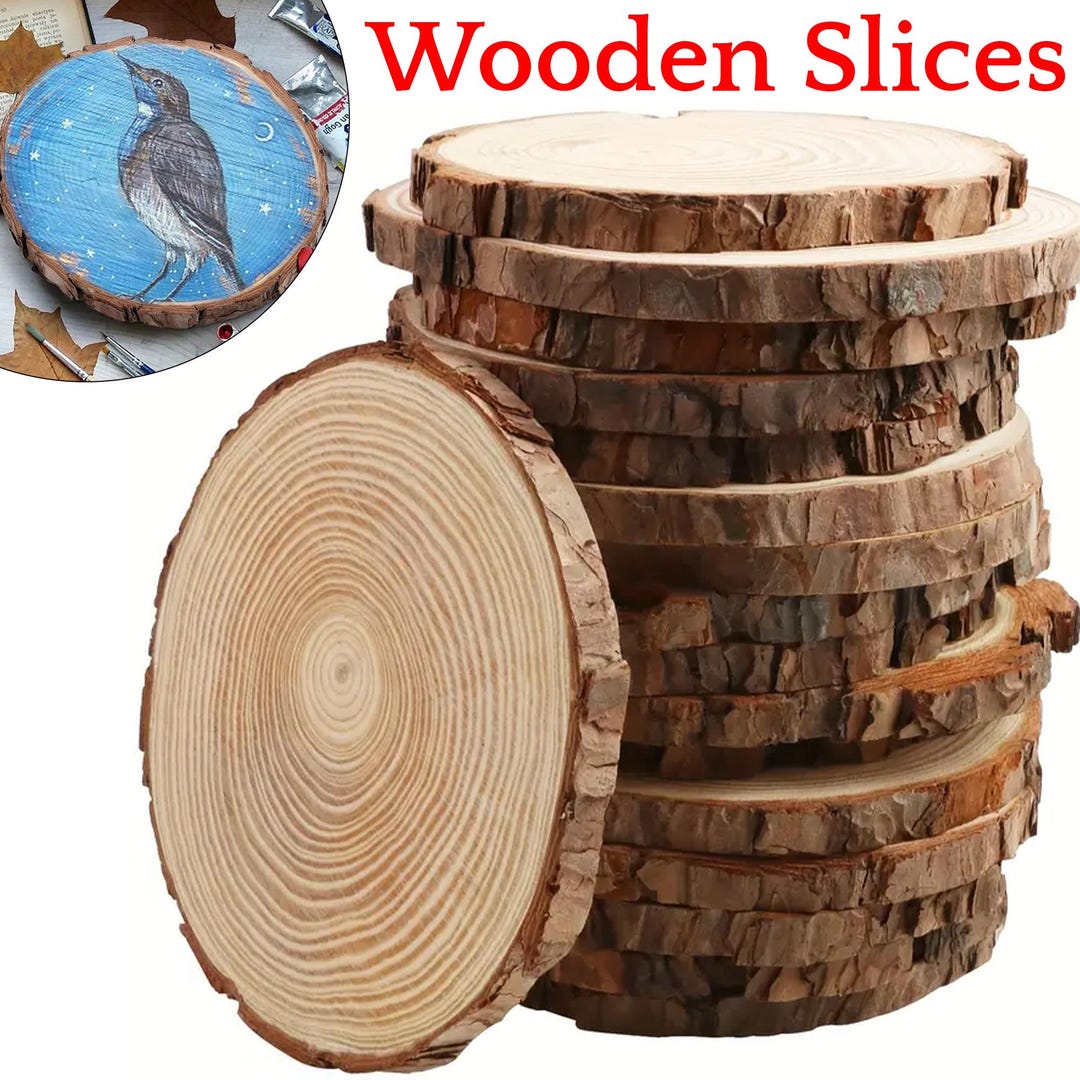 Natural Wood Slices Candle Display Plate Various Sizes Pine Wood Slice ...