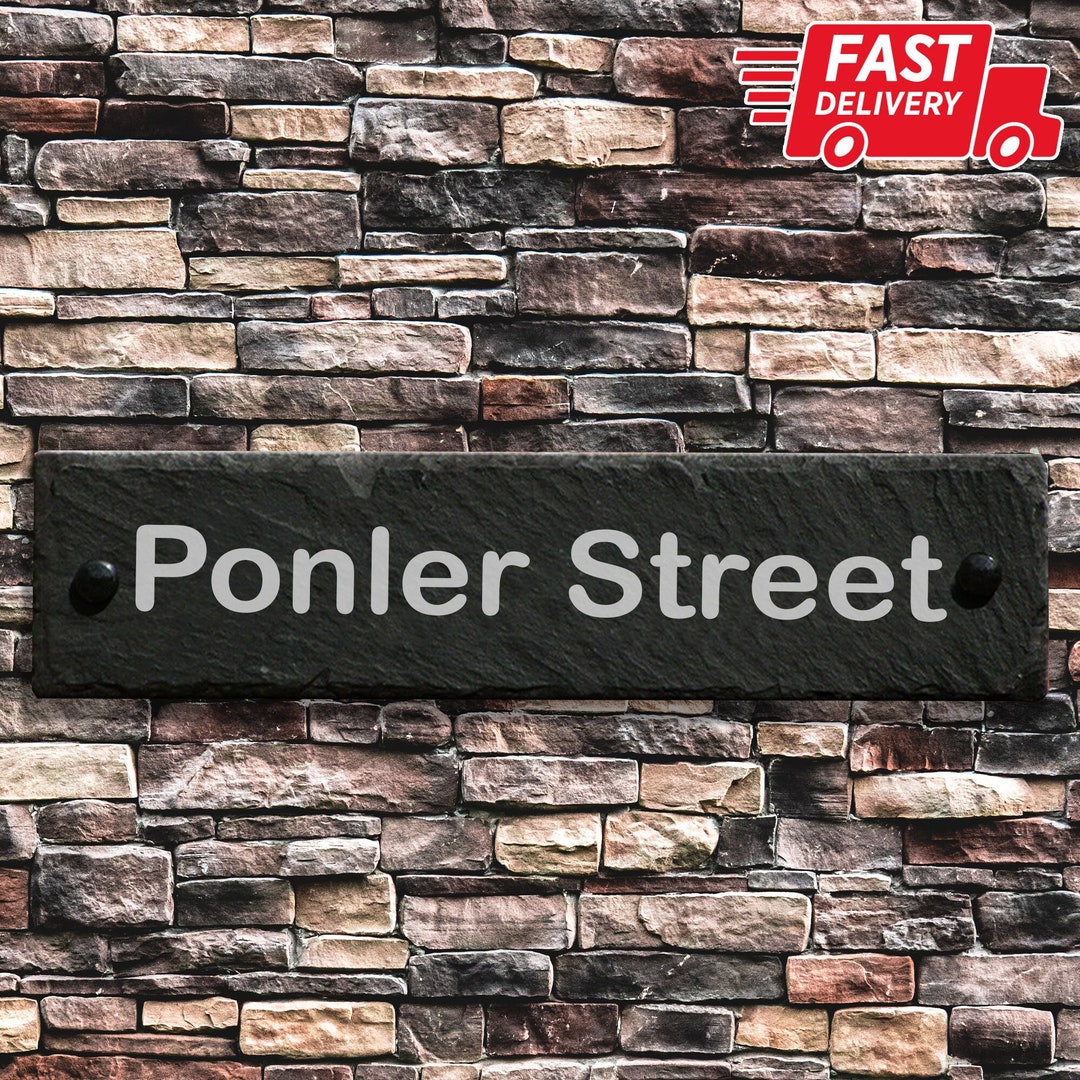 Custom Rustic Slate House Sign House Name Plates Address Signs ...