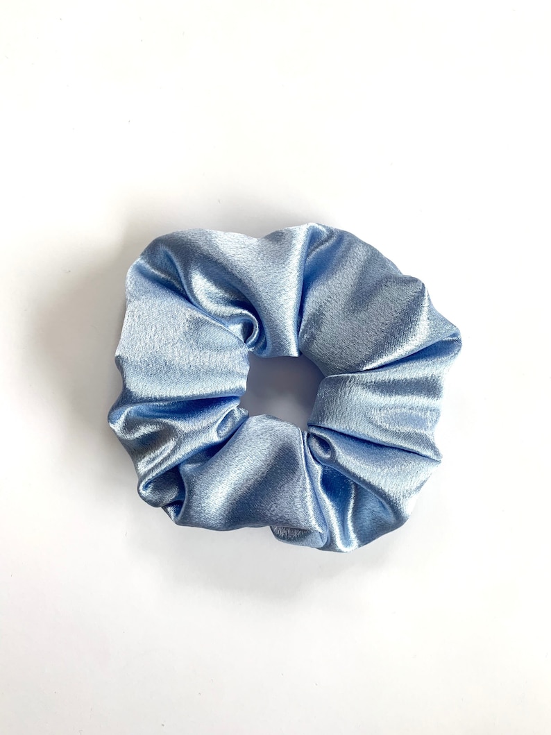Women’s Handmade ‘ISSY’ Blue Satin Hair Scrunchie, Gifts for Her - Etsy