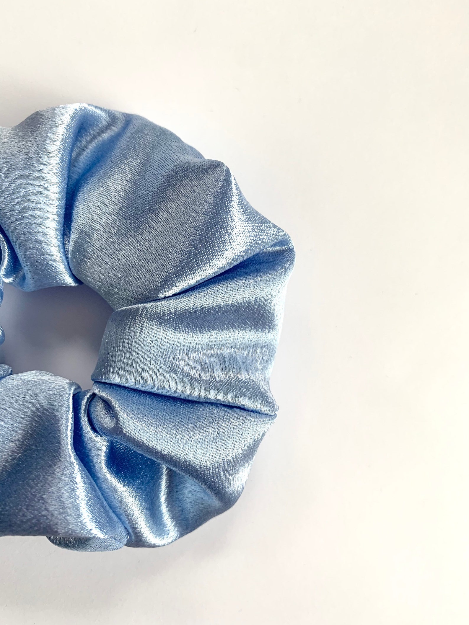 Women’s Handmade ‘ISSY’ Blue Satin Hair Scrunchie, Gifts for Her - Etsy