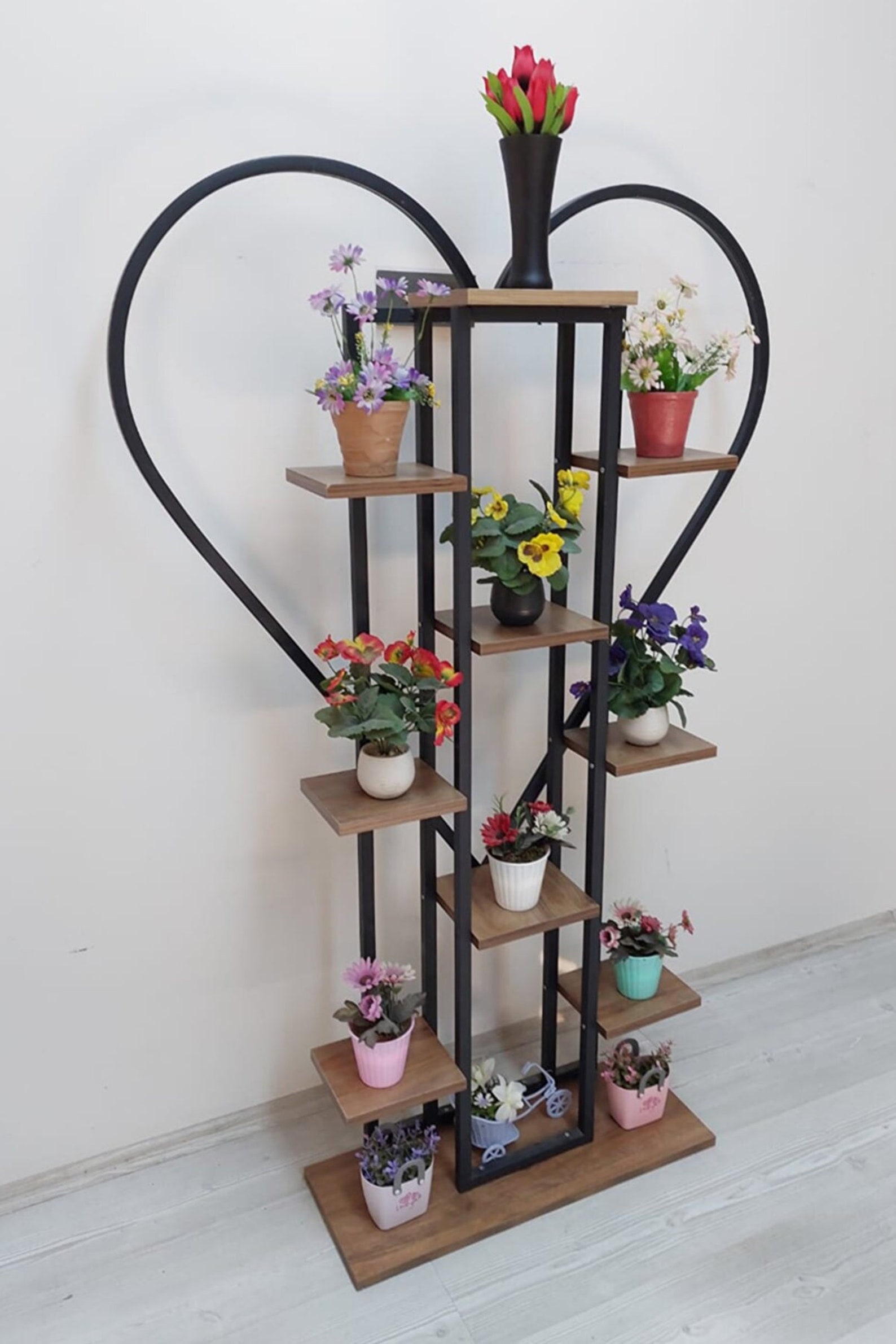 Love Design Flower Stand Multi Tier Wood Plant Stand - Etsy