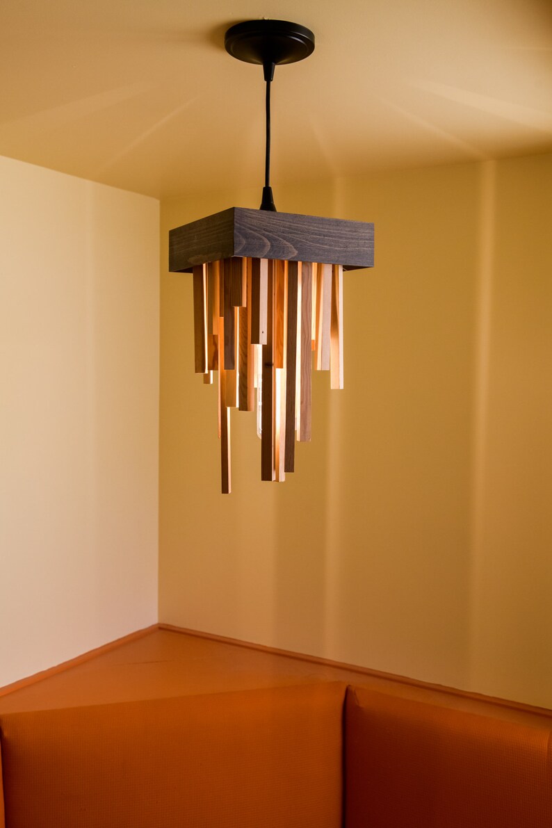 Metropolis Reclaimed Wood Pendant Lampshade - Etsy