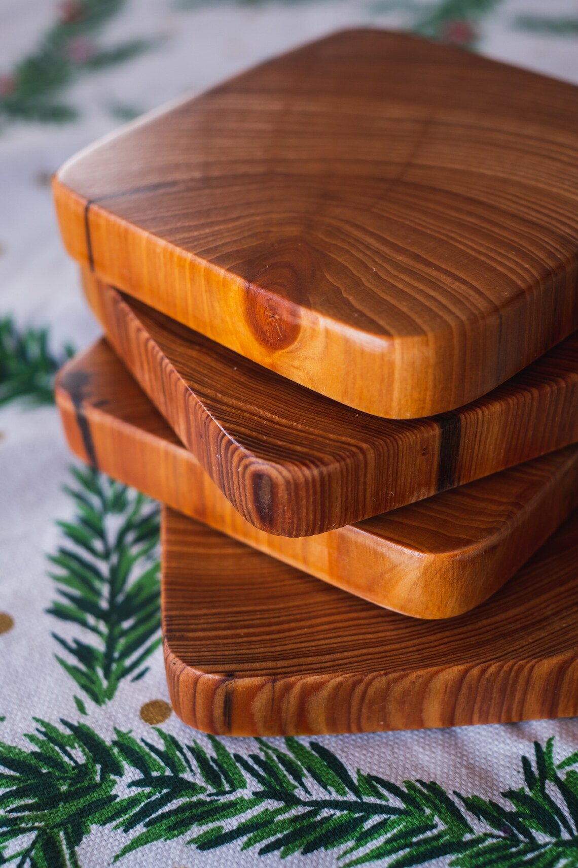 Reclaimed Cypress Wood Coasters set of 4 - Etsy