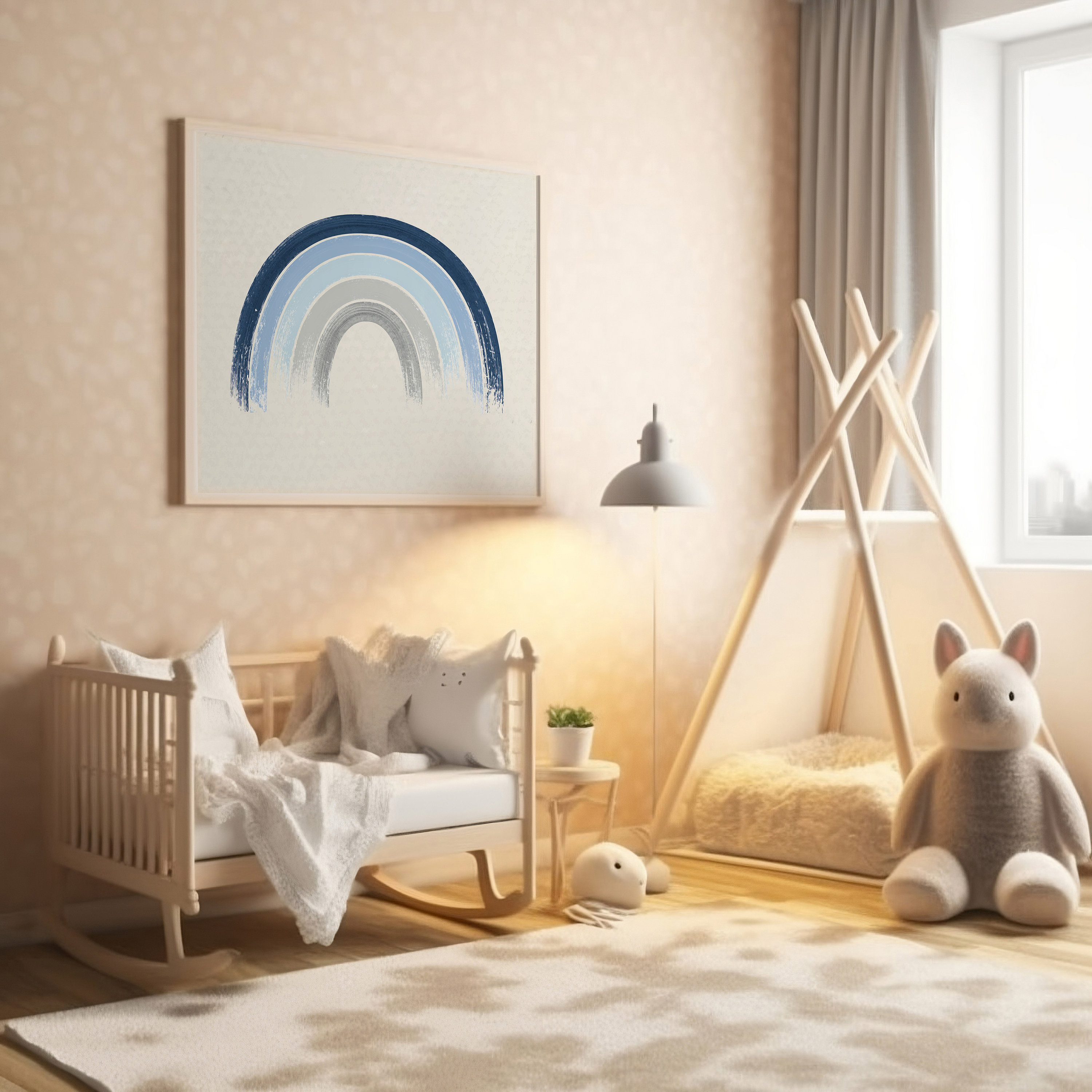 Boho Rainbow Printable Art, Nursery Decor, Kids Printable Wall Art ...