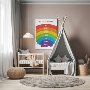 Colors of Rainbow, Rainbow Colors Learning Poster, Kids Montessori ...