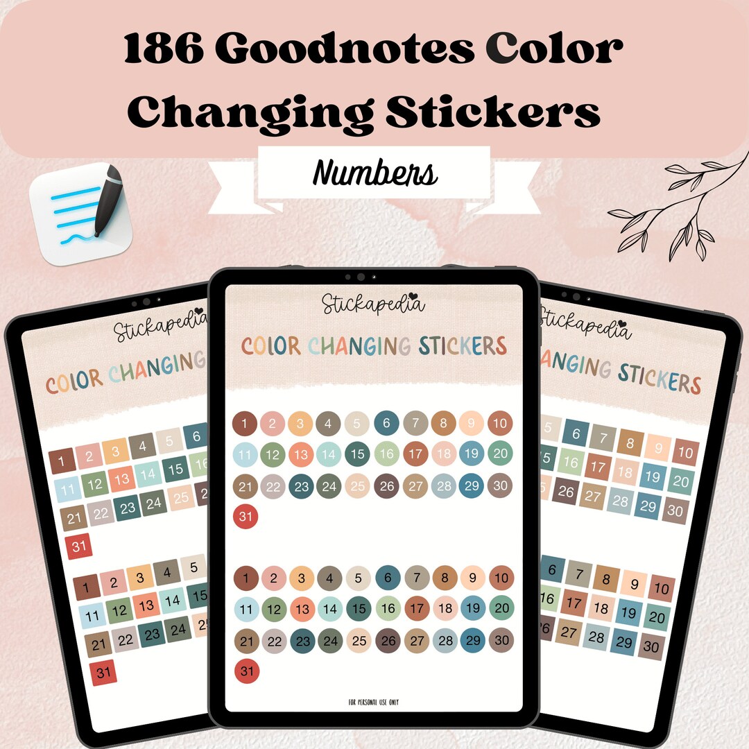 Goodnotes Color Changing Digital Stickers Goodnotes Stickers - Etsy