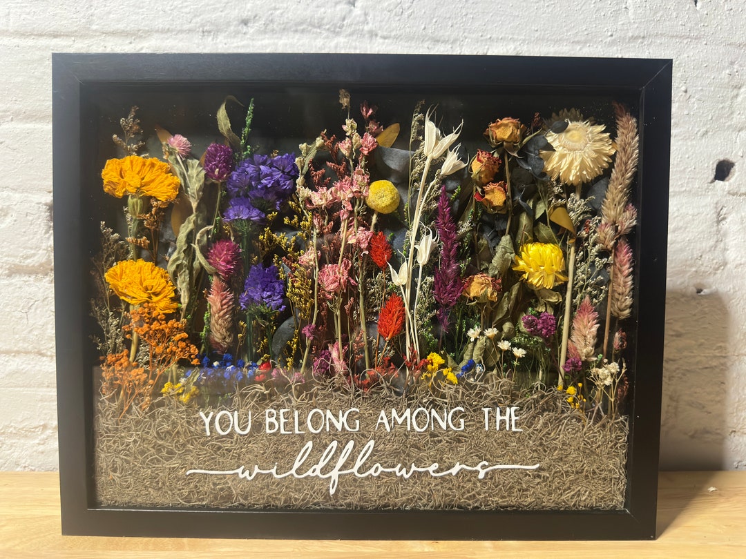 11x14 Black Wildflower Shadow Box - Etsy
