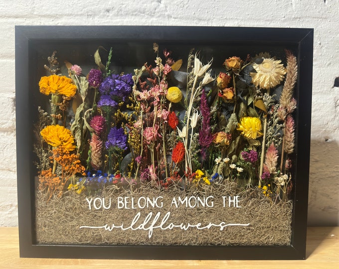 11x14 Black Wildflower Shadow Box - Etsy