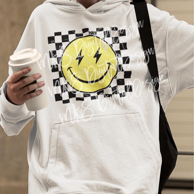 Smiley Face Checkered Background - Digital Download SVG PNG - Etsy