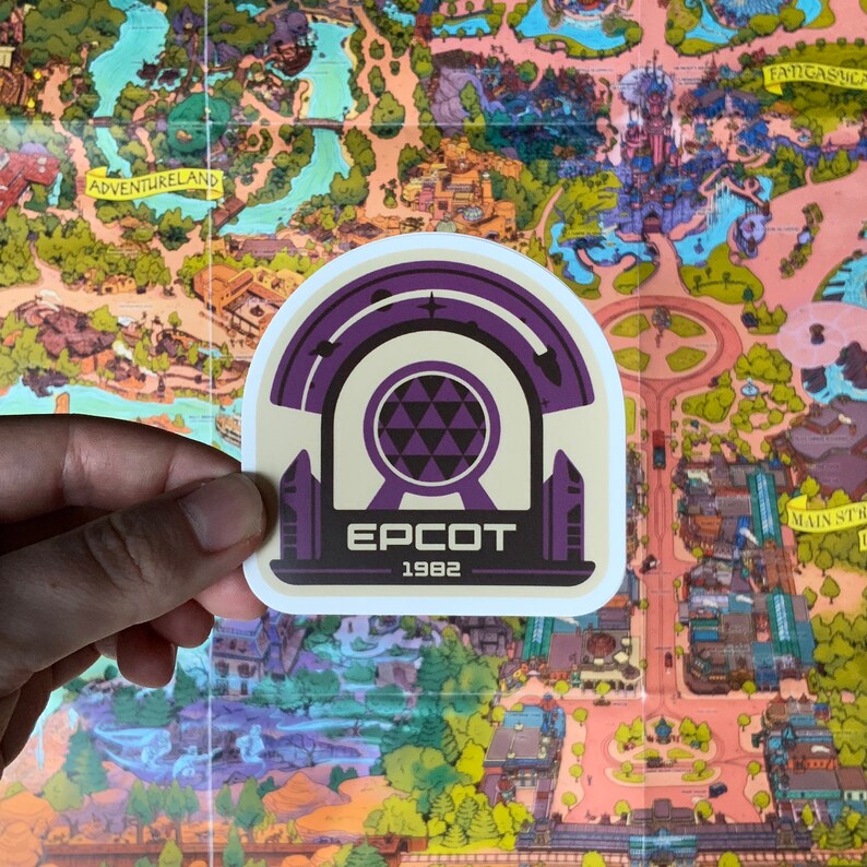 EPCOT Theme Park Inspired Vinyl Sticker - Etsy