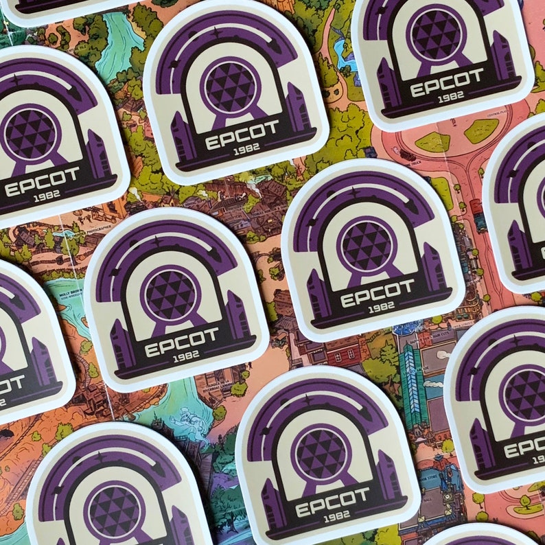 EPCOT Theme Park Inspired Vinyl Sticker - Etsy