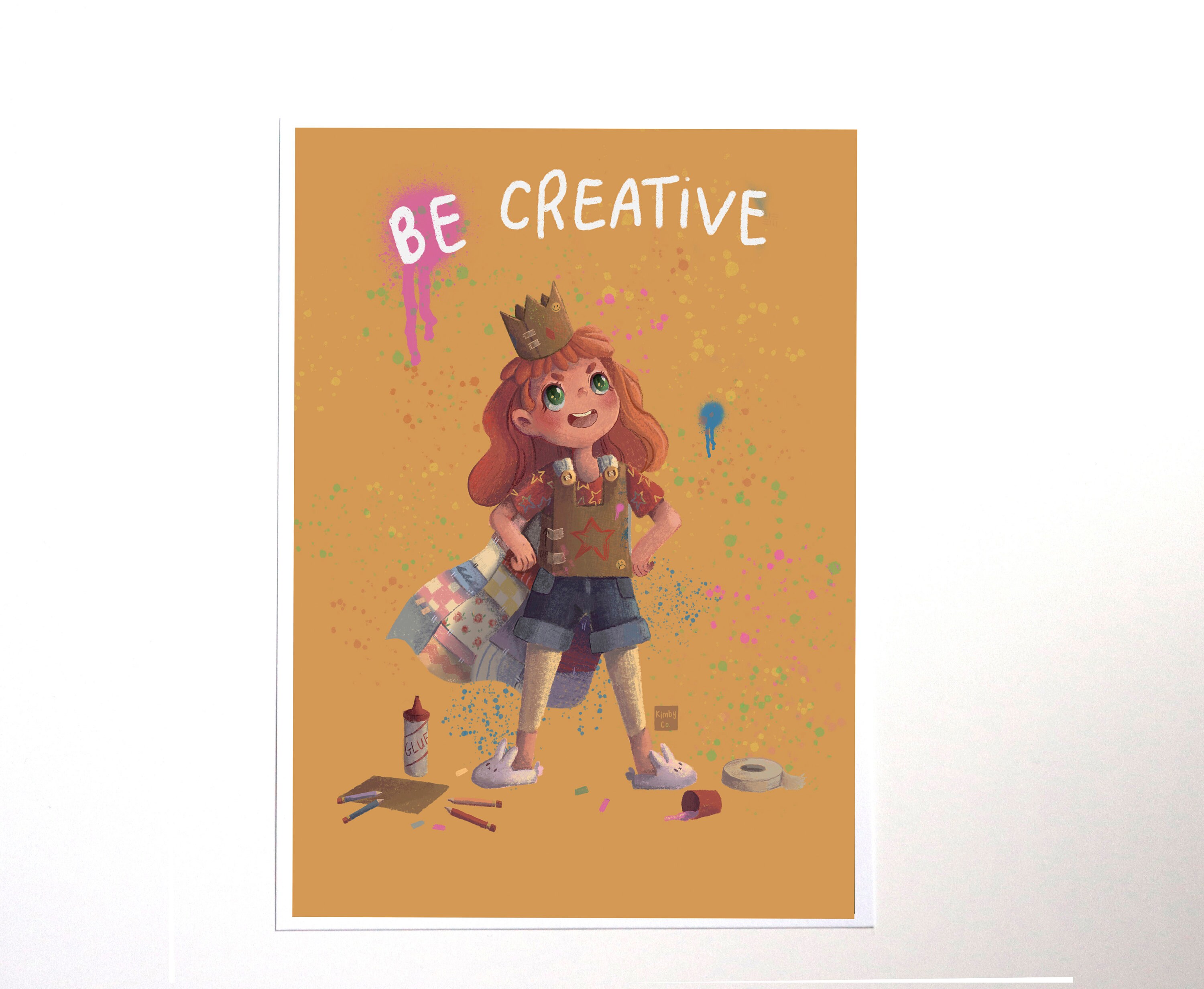 Be Creative Digital Illustration Art Print Make Believe - Etsy España
