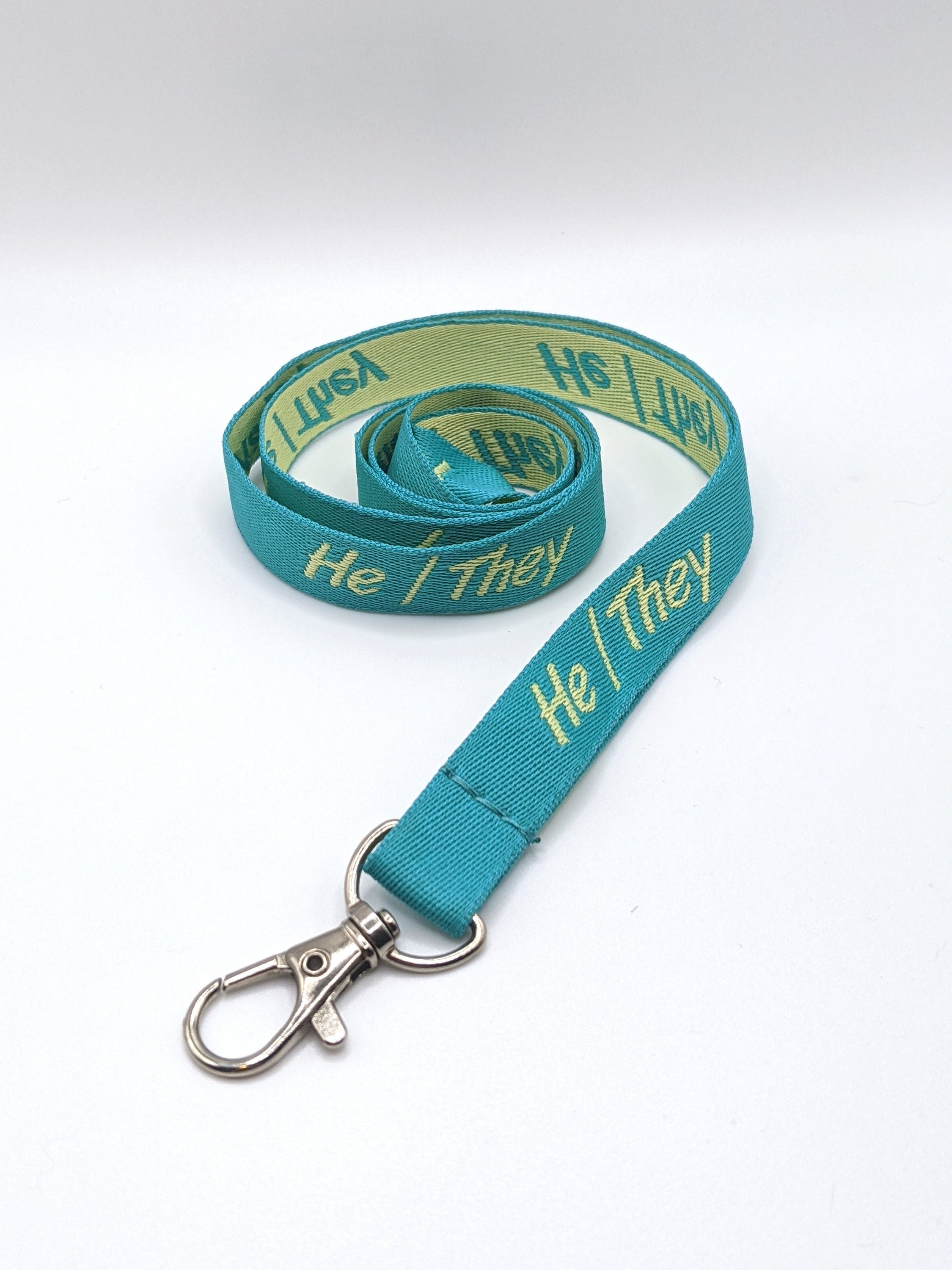 Pronoun Lanyard HE/THEY for Work, College, School ID Card or Employee ...
