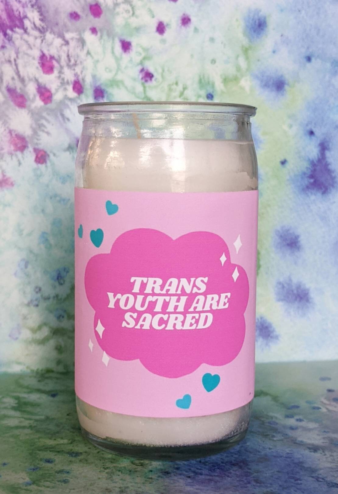Trans Youth Are Sacred Prayer Candle FUNDRAISER Transgender Queer Pride ...