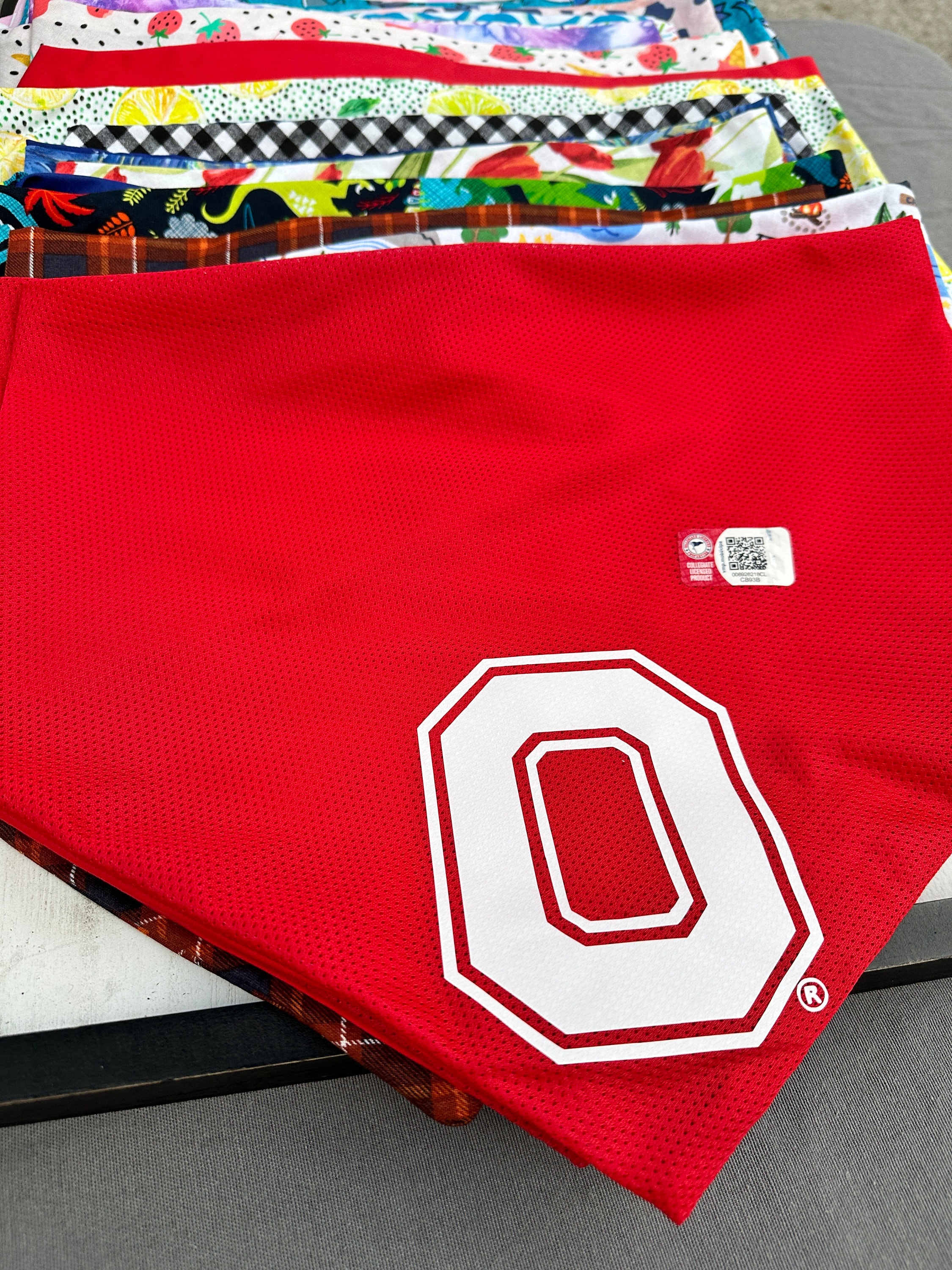 The Ohio State University Dog Jersey Bandana - 'block O' - Officially ...