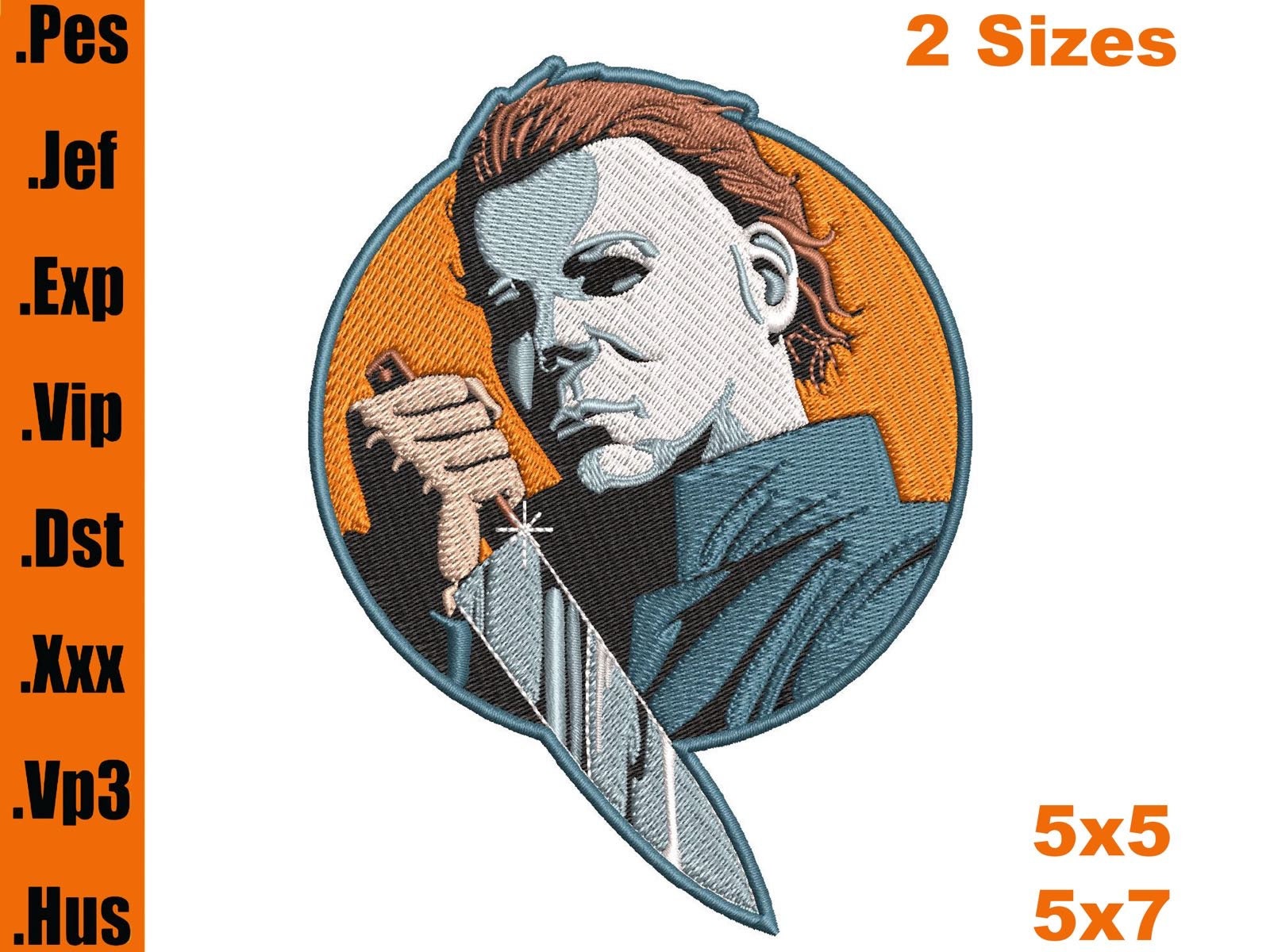 Halloween Michael Myers Embroidery Design, Horror Movie PES, DST File ...