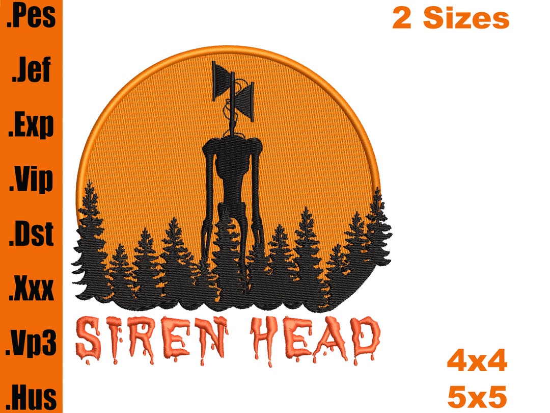 Siren Head Embroidery File, Sirenhead Dst, Creepy Meme, Horror ...