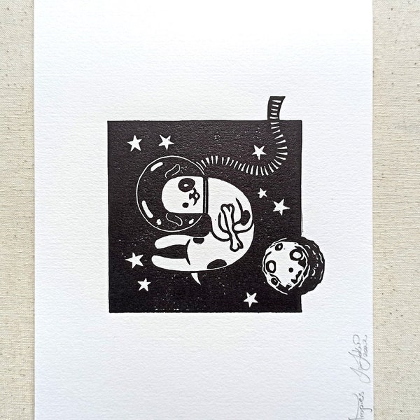 Dog Block Print - Etsy