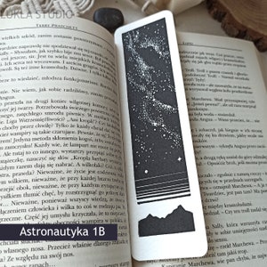 Unique Linocut Cosmic Bookmark, Unique Sci-fi Astronautics Hand Printed ...