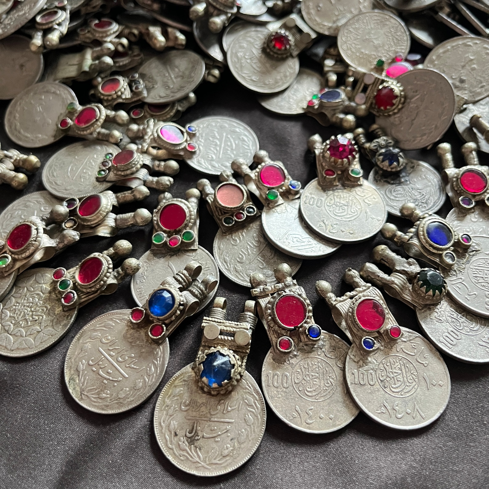 Gorgeous Vintage Kuchi Tribal Coins Jeweled COINS Tribal Belly Dance ...