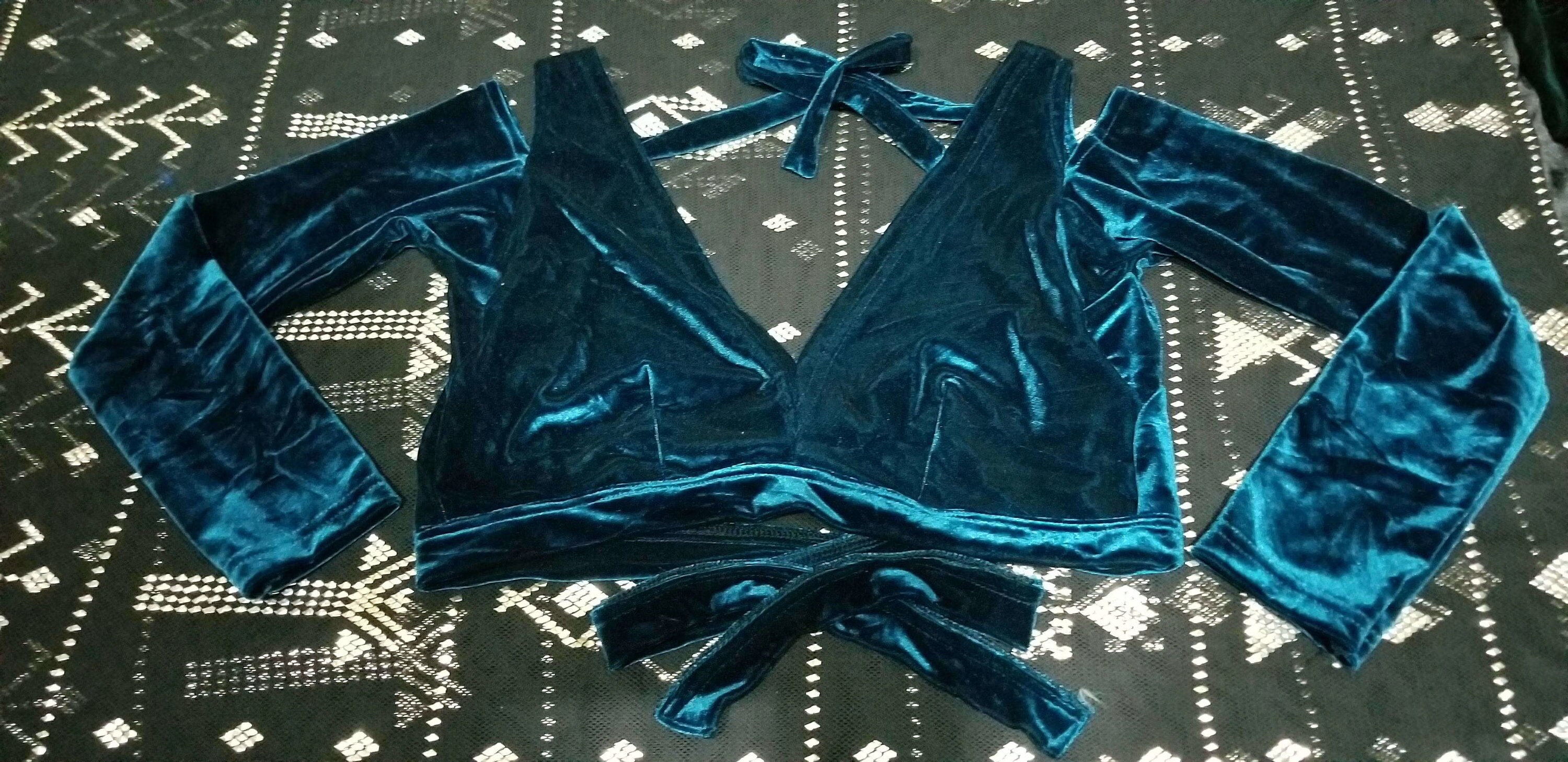 Drop Shoulder, Velvet Choli, ATS, ITS, Tribal Fusion Top, Handmade ...