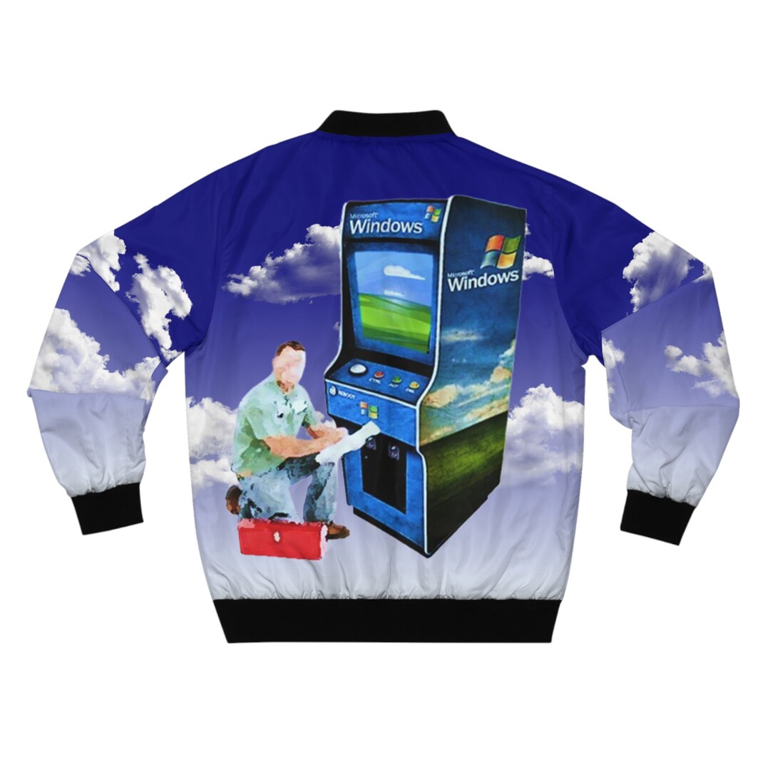 Windows XP Bliss Arcade Jacket Retro Digital Dreamscape - Etsy